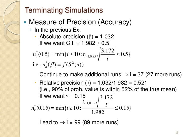 Simulation In Terminated System