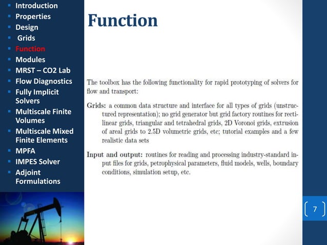 An introduction to MRST (Matlab Reservoir Simulation Toolbox) | PPT
