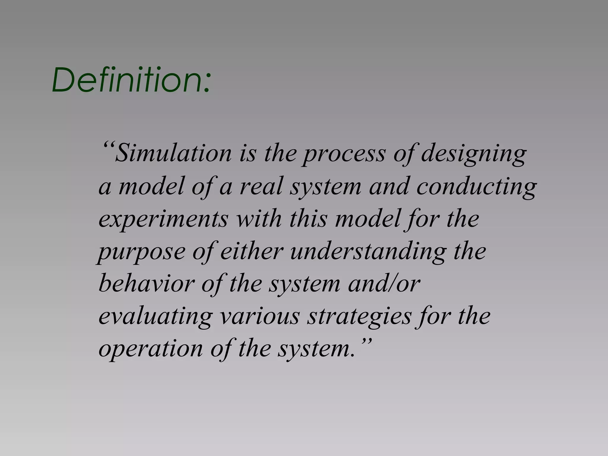 Simulation | PPT