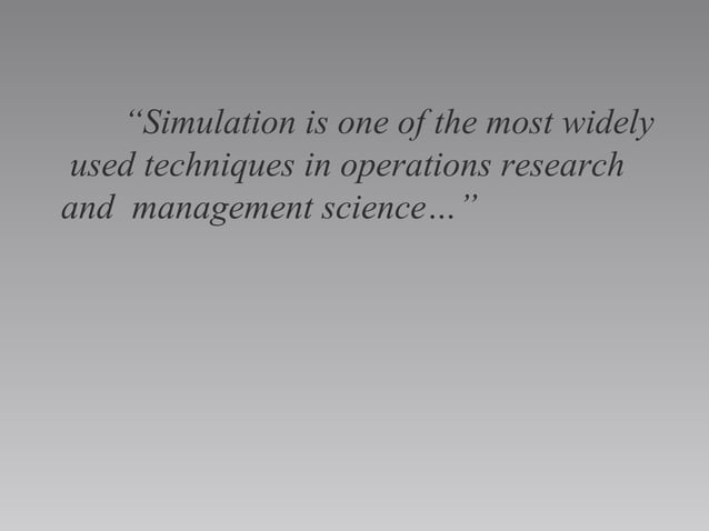 Simulation | PPT