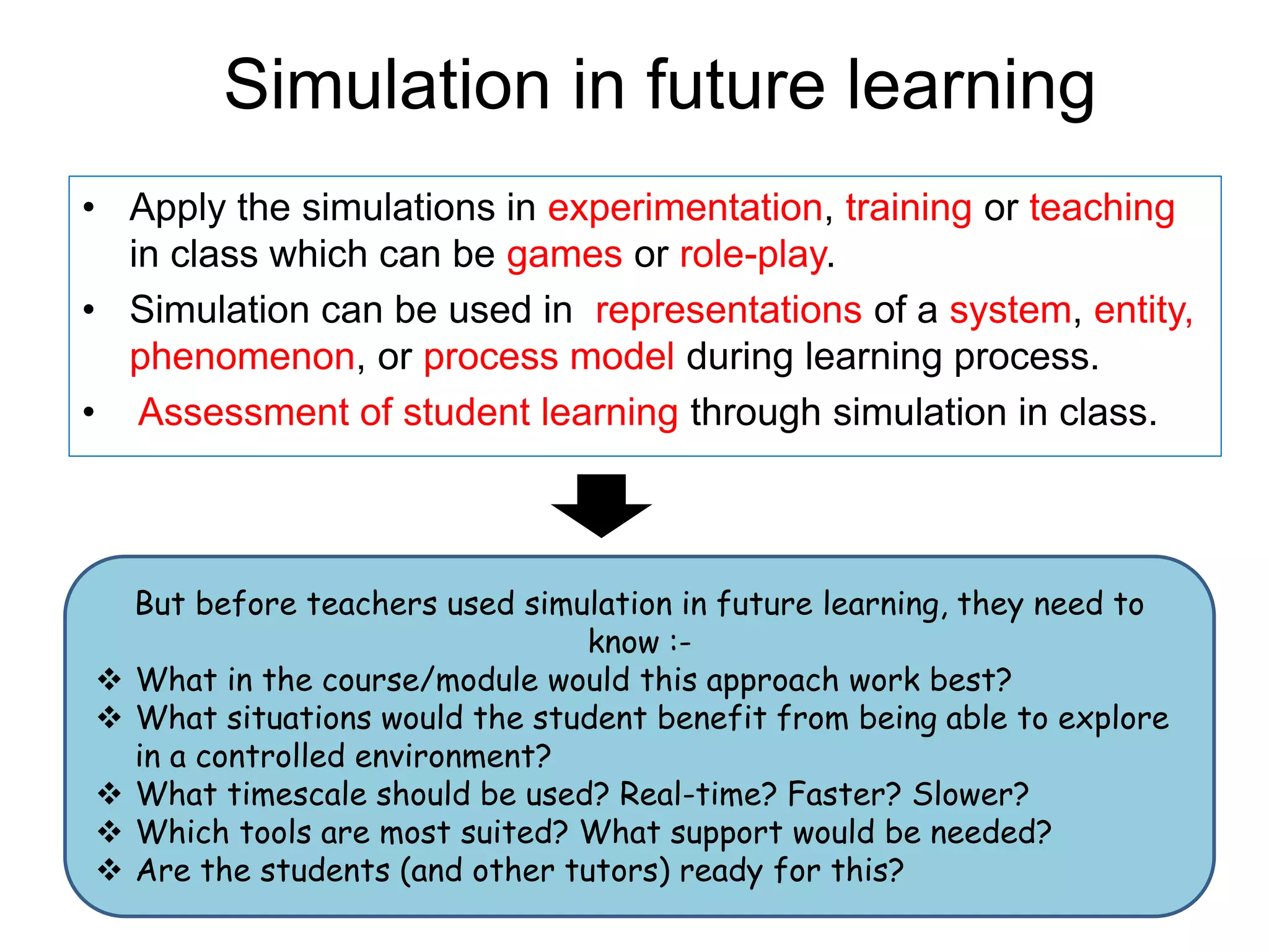 Simulation in Learning Process | PPTX
