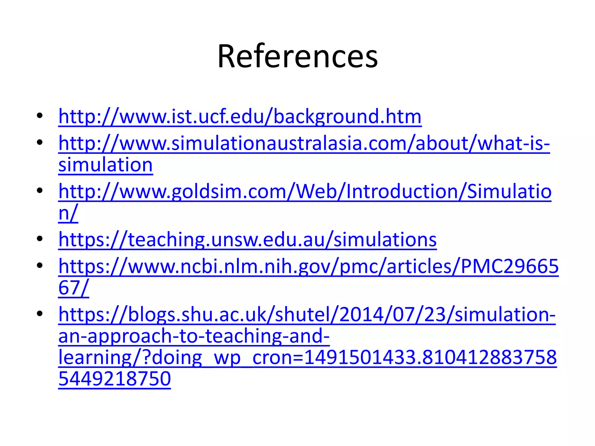 Simulation in Learning Process | PPTX