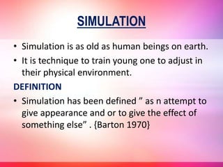 Simulate Definition