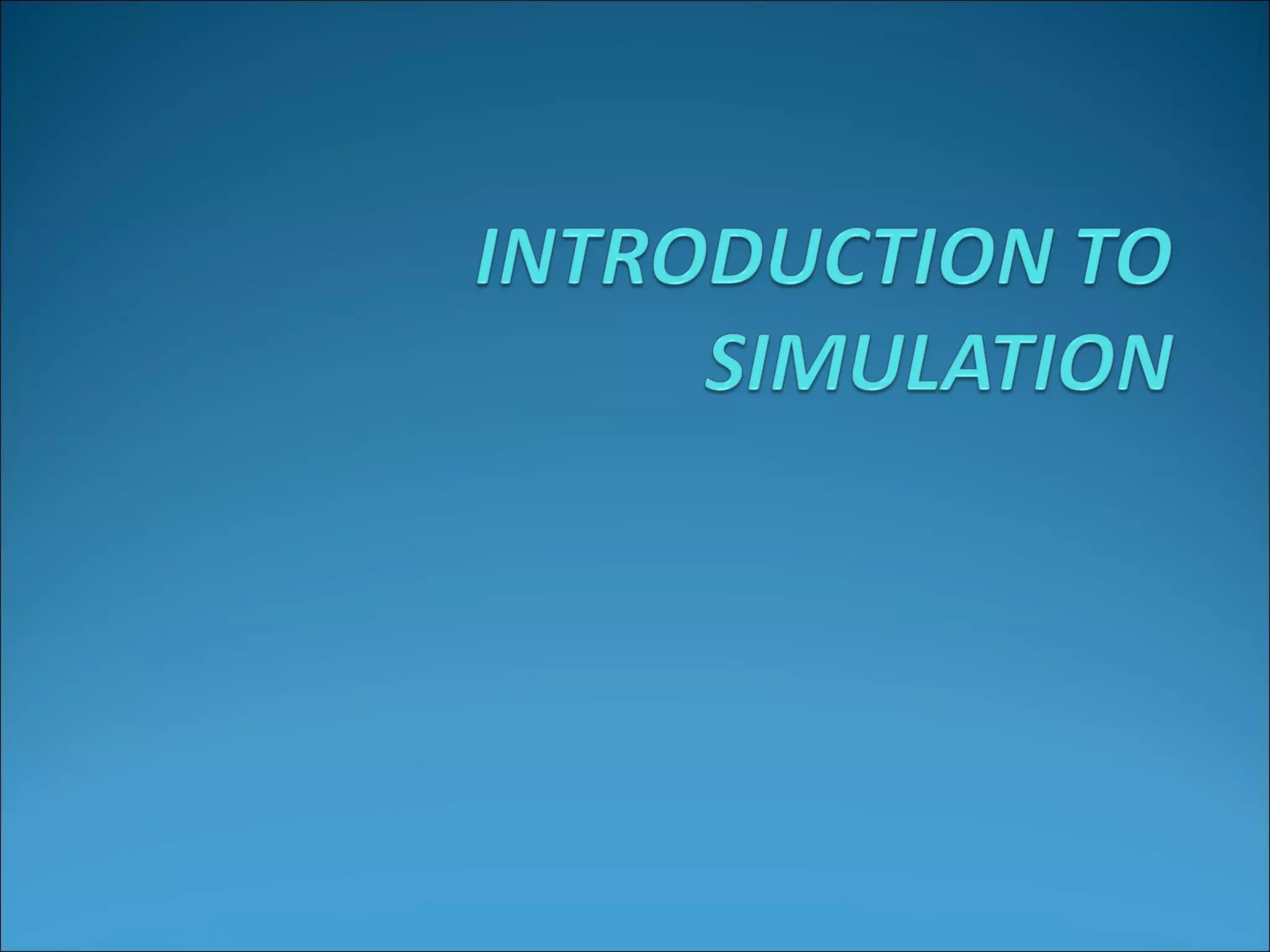 Simulation | PPT