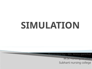 SIMULATION ppt for M.Sc Nursing Students | PPTX
