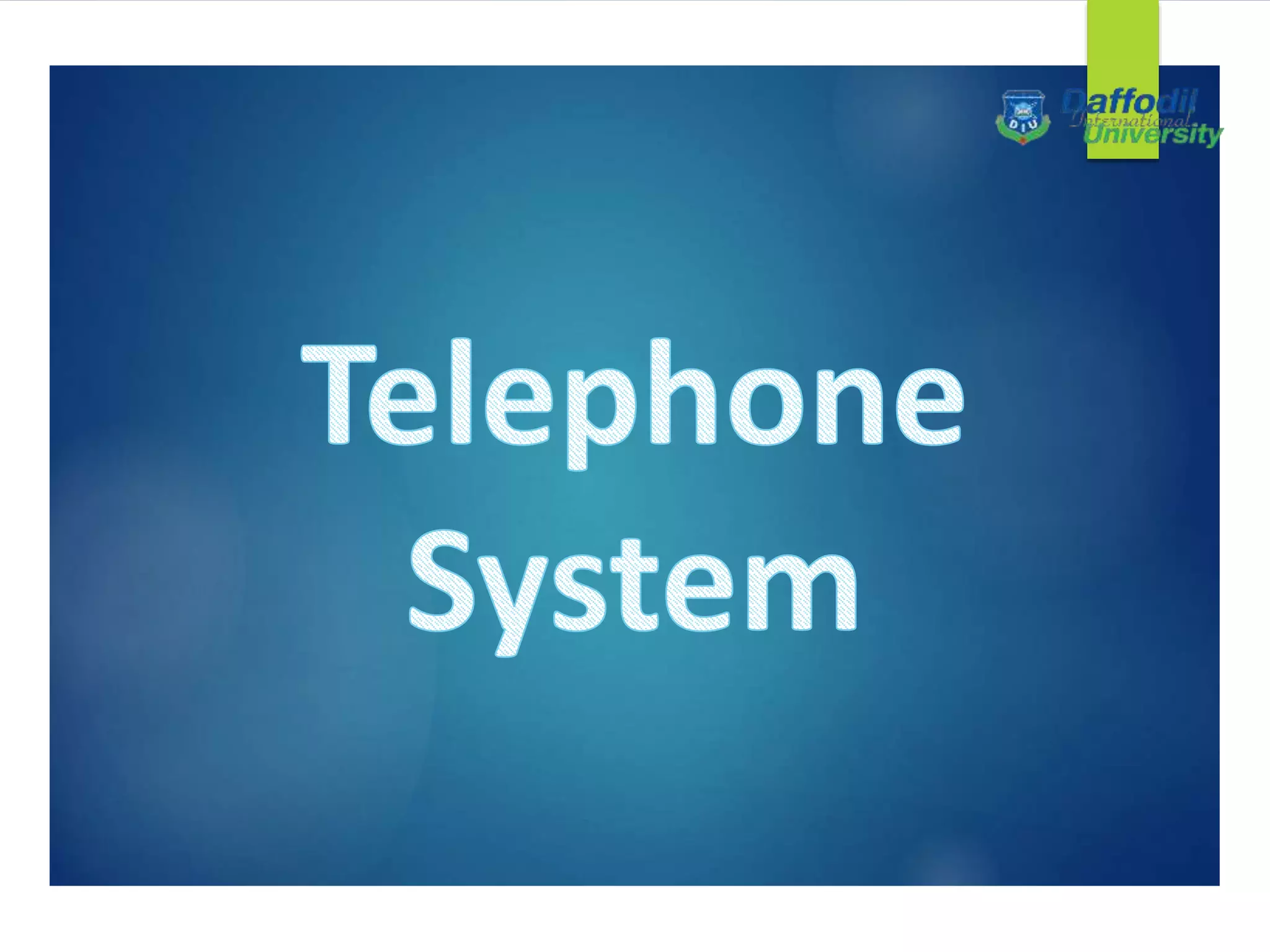 Simulation & Modeling about Telephone System | PPTX