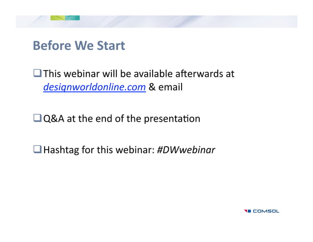 Simulation-Led Design Using SolidWorks® and COMSOL Multiphysics®