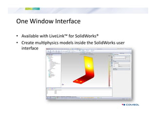 Simulation-Led Design Using SolidWorks® and COMSOL Multiphysics® | PPT