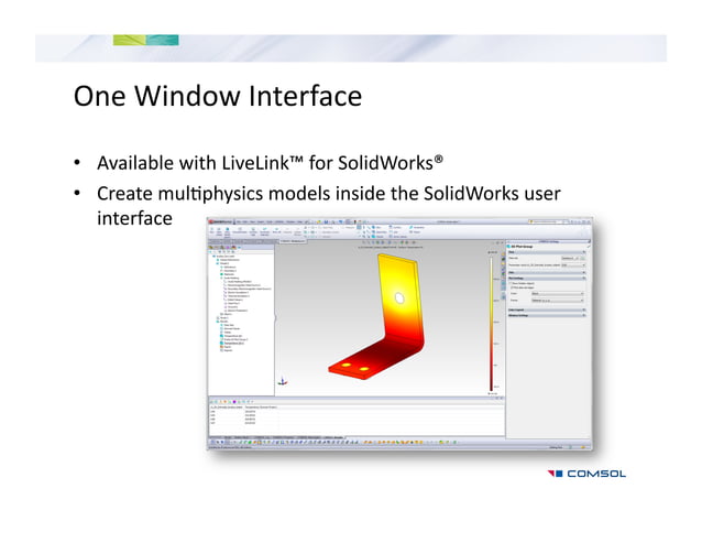 Simulation-Led Design Using SolidWorks® and COMSOL Multiphysics®
