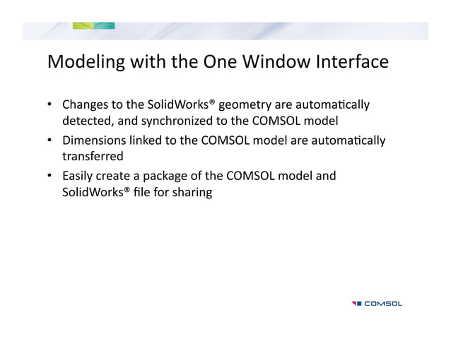 Simulation-Led Design Using SolidWorks® and COMSOL Multiphysics®