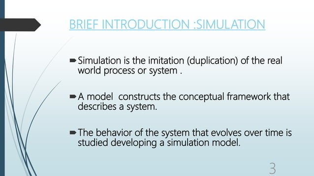 Advantages and disadvantages of Simulation | PPTX