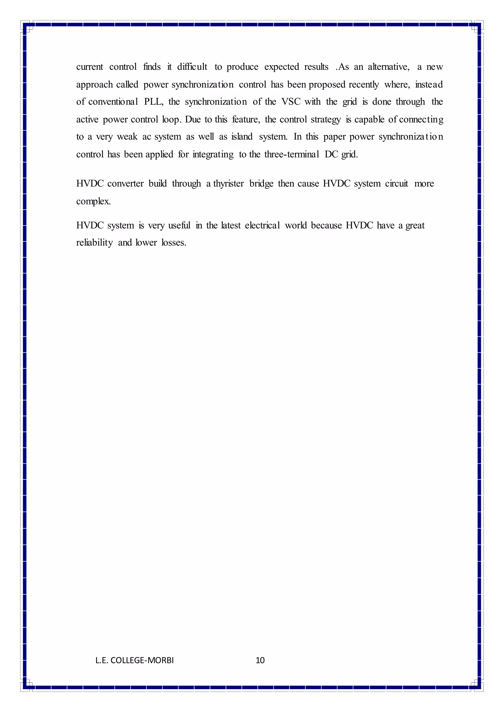Simulation and analysis of HVDC on MATLAB and PSCAD | DOCX