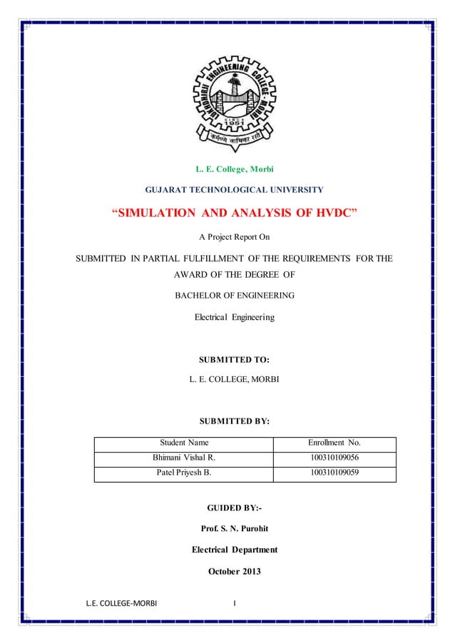 Simulation and analysis of HVDC on MATLAB and PSCAD | DOCX