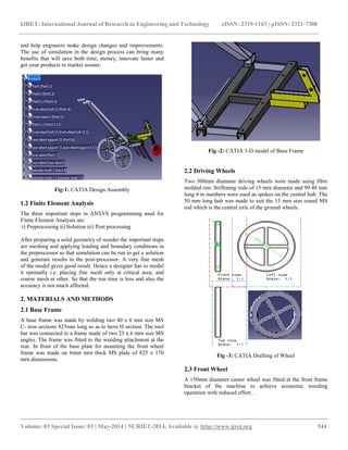 Simulation and analysis of low cost weeder | PDF