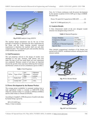 Simulation and analysis of low cost weeder | PDF