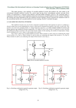 Simulation and analysis of multilevel inverter with reduced number of switches | PDF