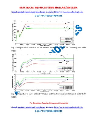 Simulation and analysis of perturb and observe mppt algorithm for array using cuk converter | PDF