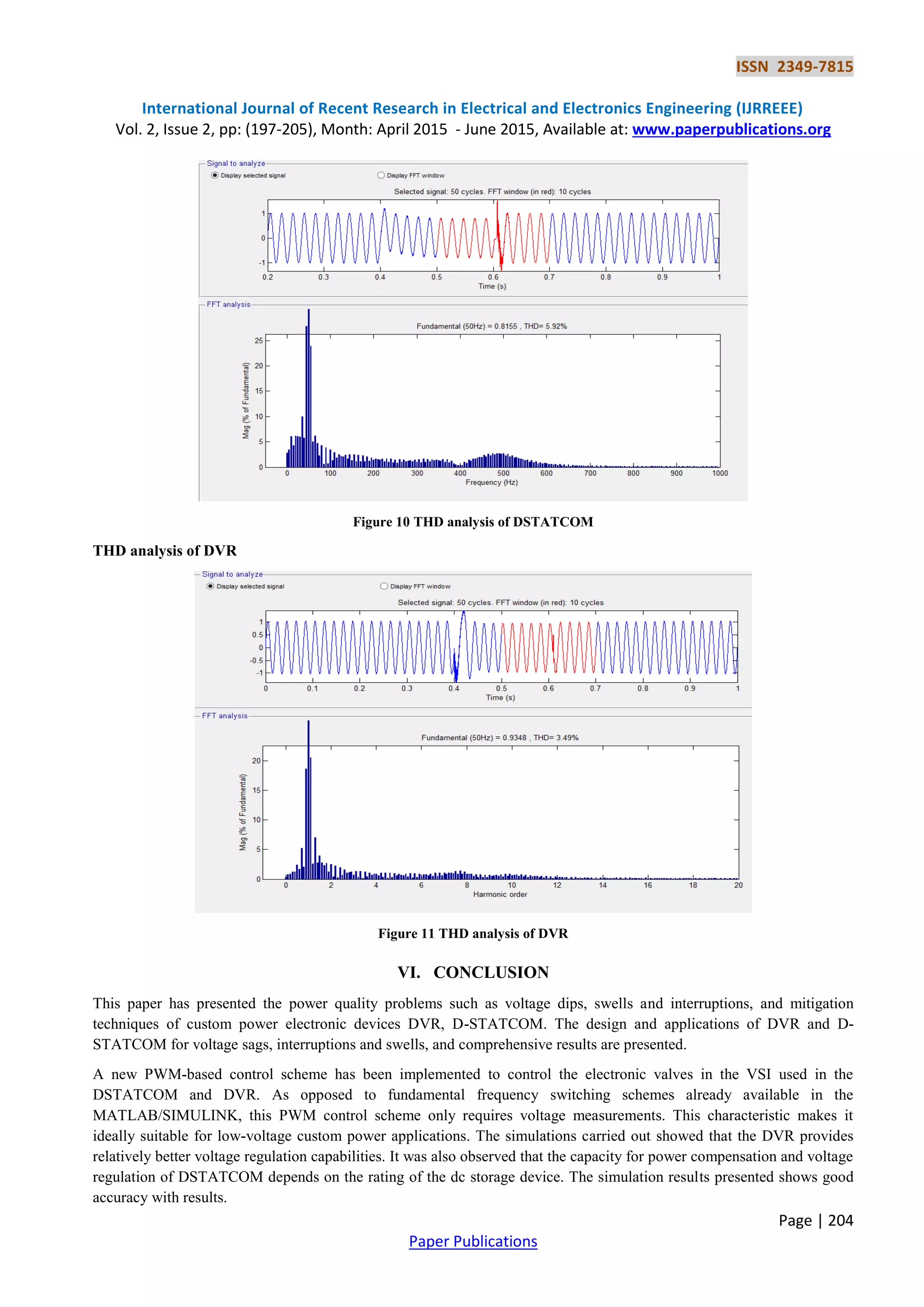 Simulation And Comparison Of Dvr And Dstatcom Used For Voltage Sag