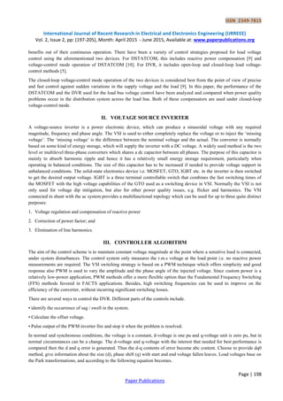Simulation and Comparison of DVR and DSTATCOM Used for voltage sag mitigation at Distribution ...