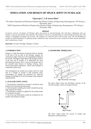Simulation and design of splice joint in fuselage | PDF