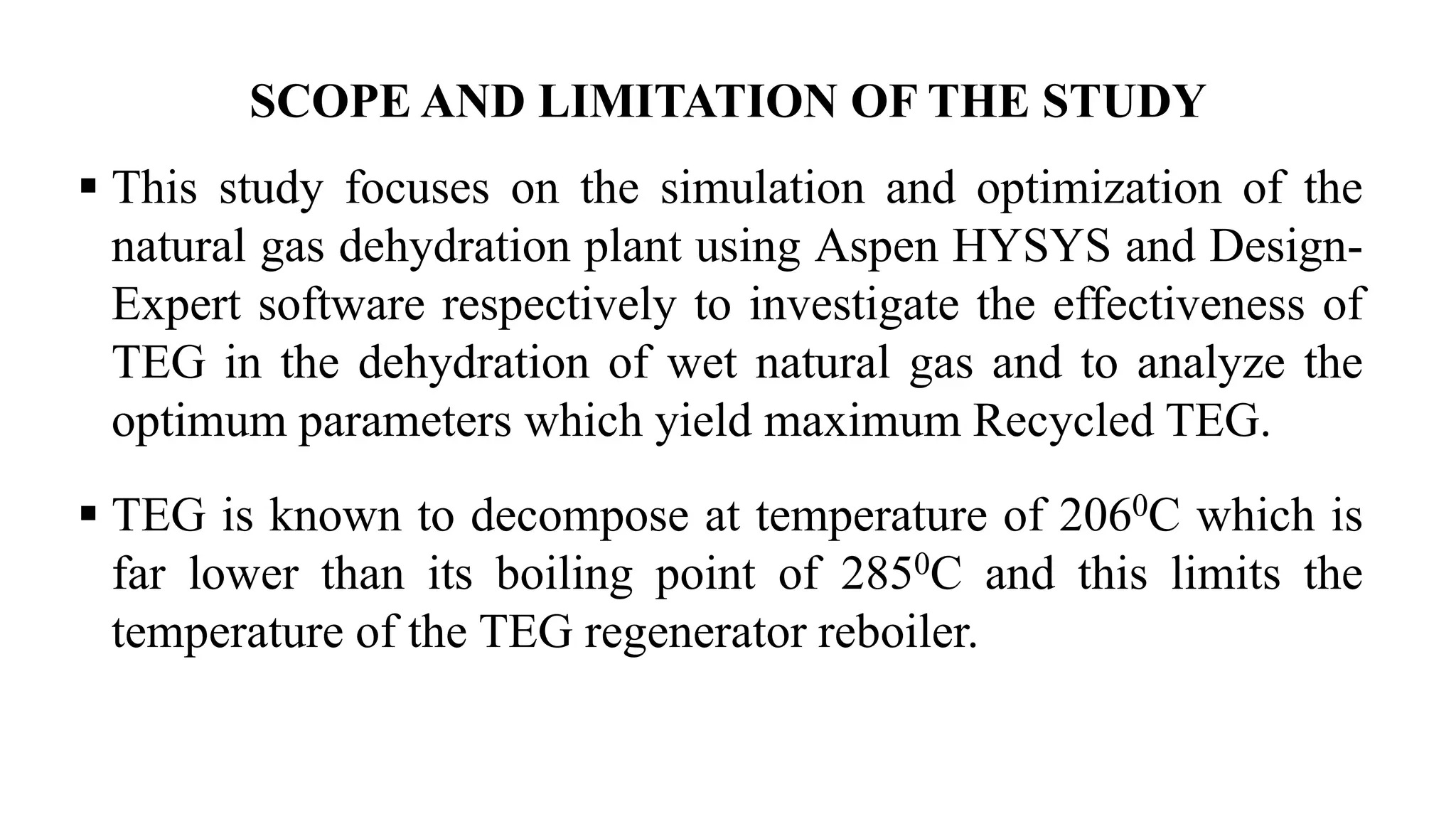 SIMULATION AND OPTIMIZATION OF A NATURAL GAS DEHYDRATION SYSTEM WITH ...