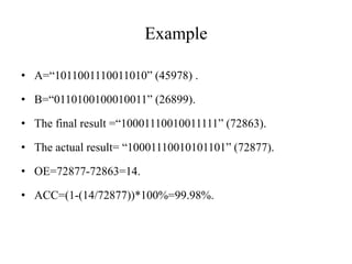 Simulation and synthesis of error tolerance adder | PPTX
