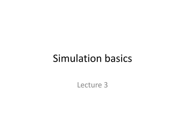 Simulation basics | PPT