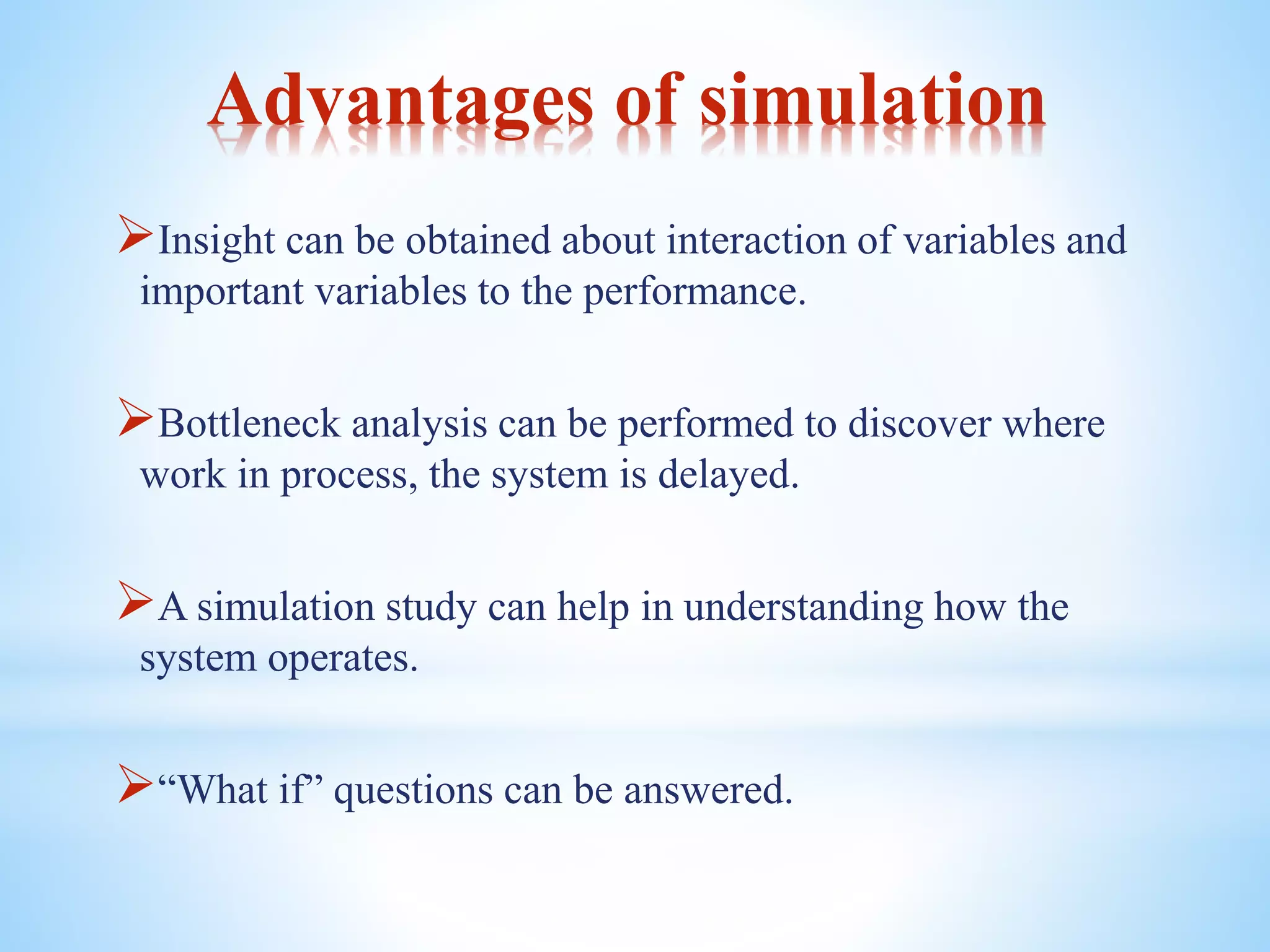Simulation concept, Advantages & Disadvantages | PPTX | Technology ...