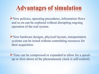Simulation concept, Advantages & Disadvantages | PPTX