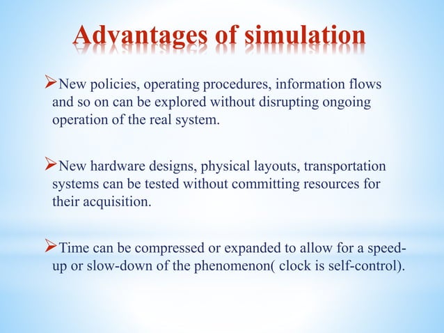 Simulation concept, Advantages & Disadvantages | PPTX | Technology & Computing