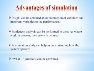 Simulation concept, Advantages & Disadvantages | PPTX