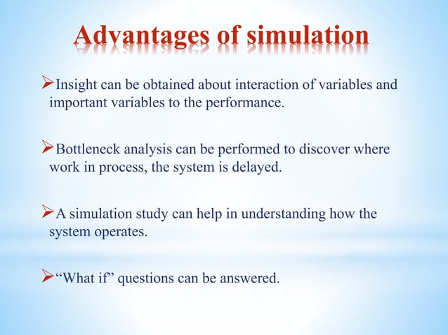 Simulation concept, Advantages & Disadvantages | PPTX | Technology & Computing