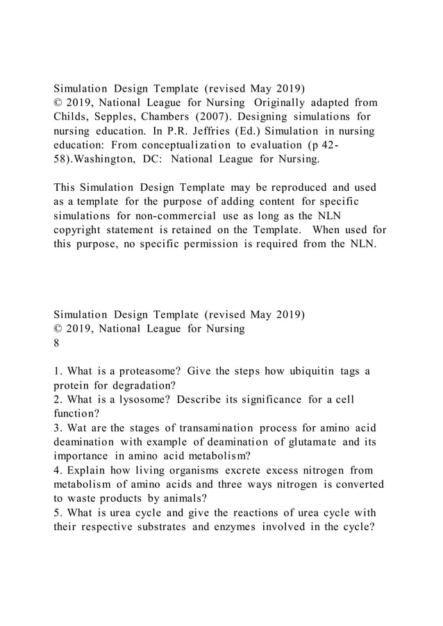 Simulation design template(revised may 2019)(name of pat | PDF