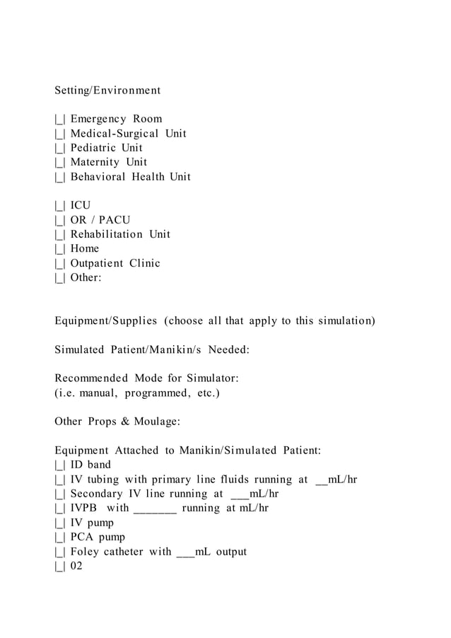 Simulation design template(revised may 2019)(name of pat | PDF