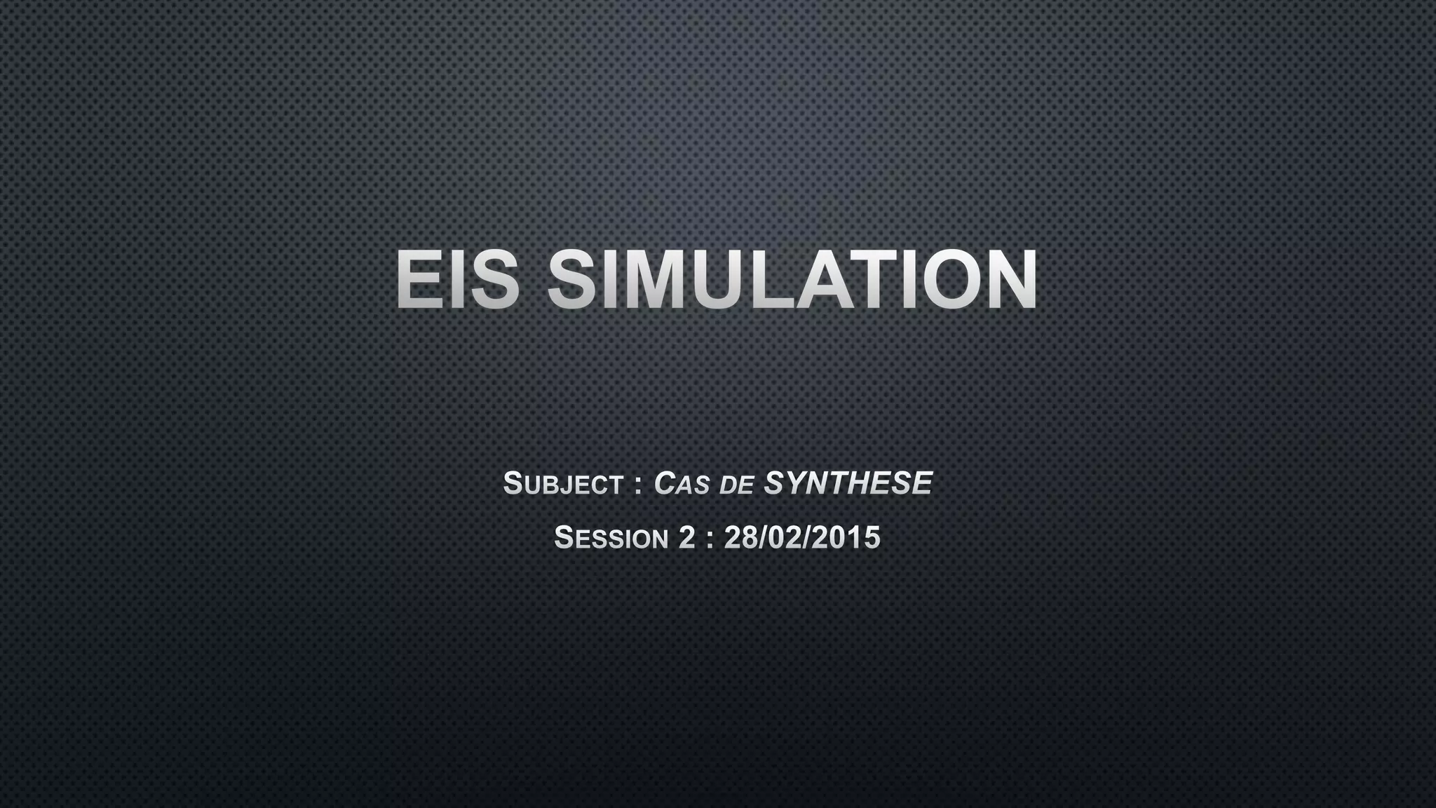 Simulation eis dos and donts | PPTX
