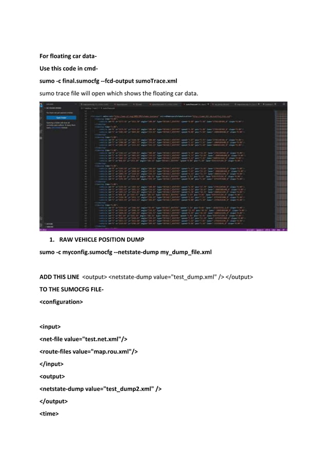 SUMO simulation CODES AND STEPS | DOCX