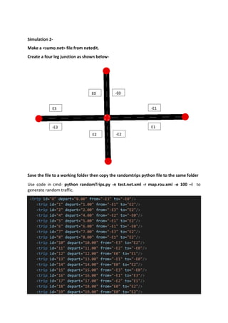 SUMO simulation CODES AND STEPS | DOCX