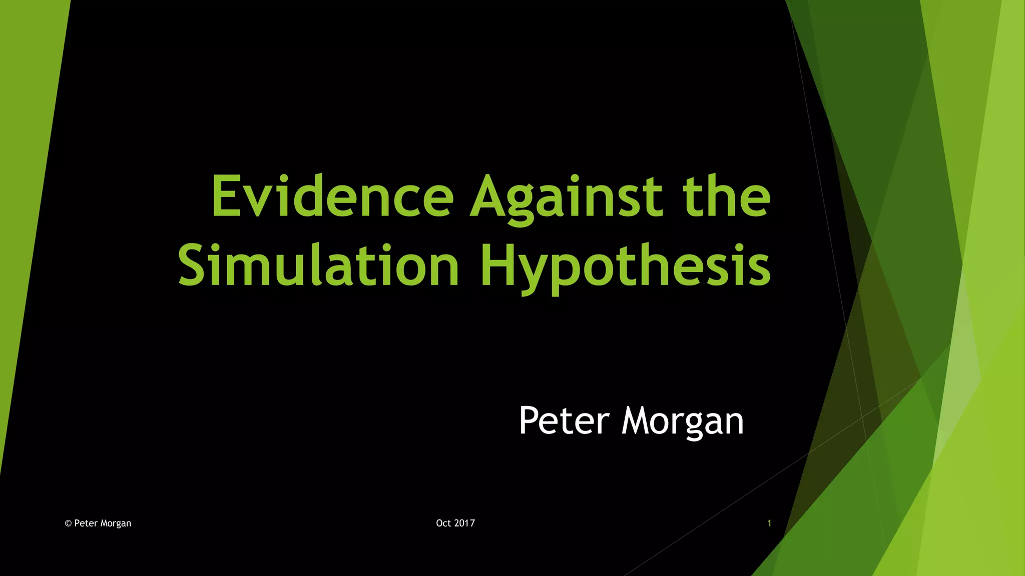 Simulation Hypothesis 2017 | PPT