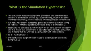 Simulation Hypothesis 2017 | PPT