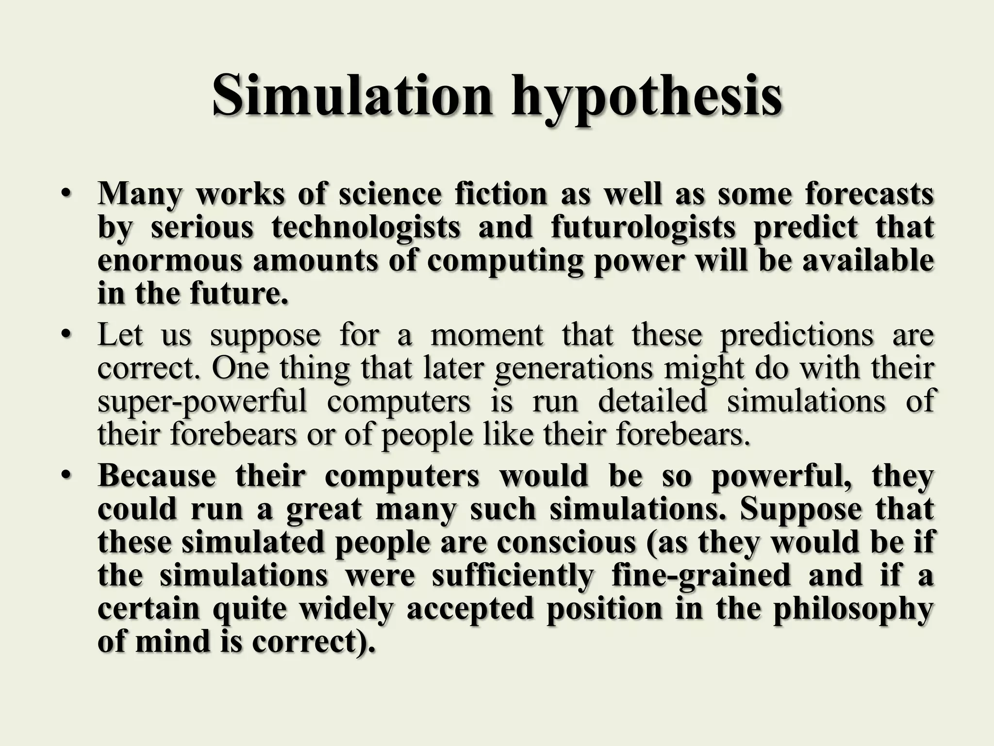 Simulation Hypothesis and Matrix Defense | PPT