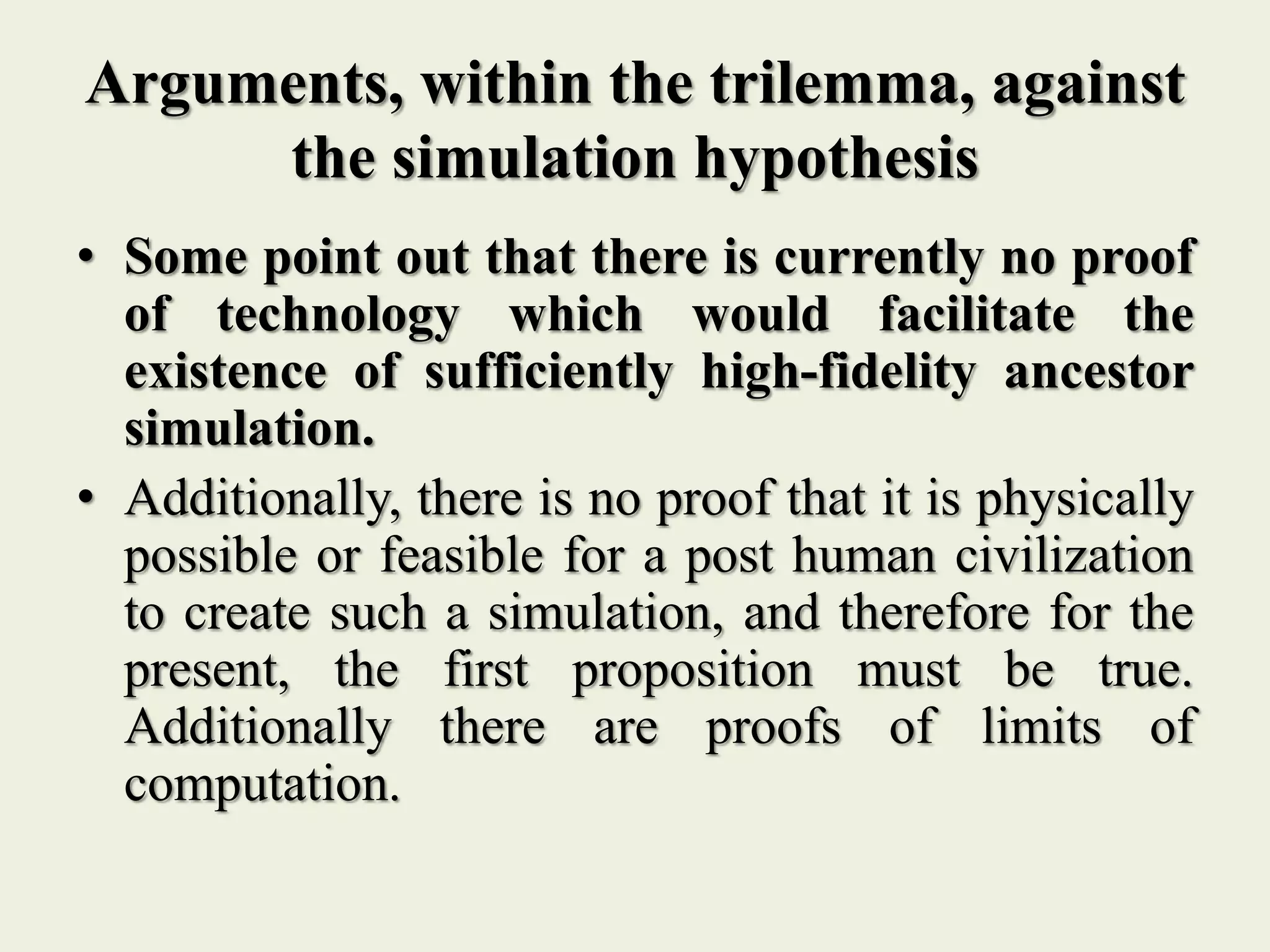 Simulation Hypothesis and Matrix Defense | PPT
