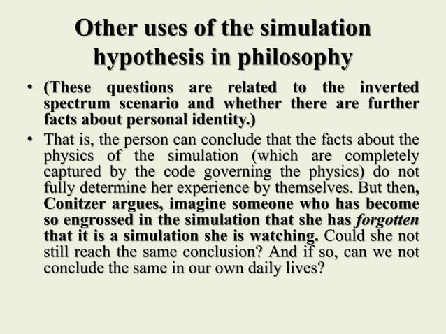 Simulation Hypothesis and Matrix Defense | PPT