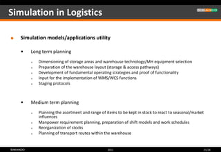 Simulation in logistics - SIMANDO | PPT