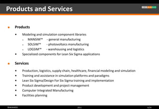 Simulation in logistics - SIMANDO | PPT
