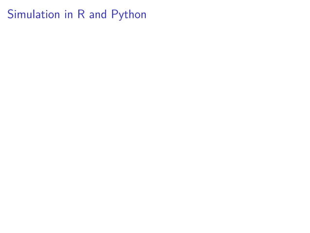 Simulation in R and Python | PPT