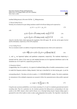 Simulation model for a frequency selective land mobile satellite communication channel | PDF