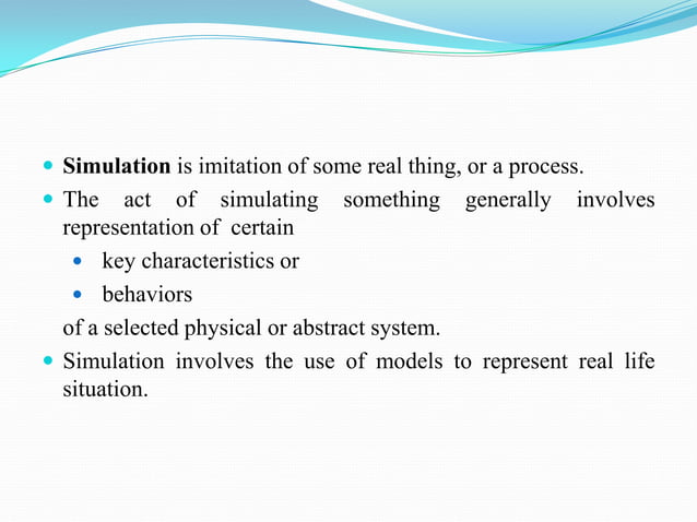 Simulation & Modelling | PPTX