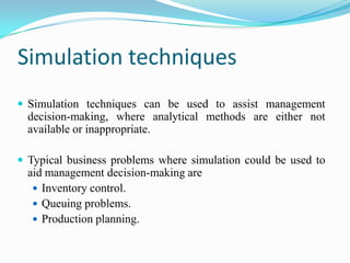 Simulation & Modelling | PPTX
