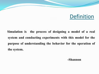 Simulation & Modelling | PPT | Free Download