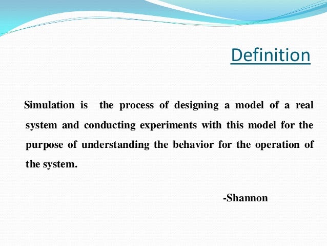 Simulation & Modelling